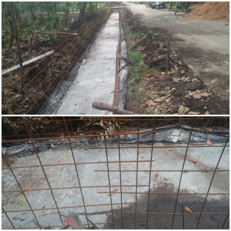 Pembangunan Parit Beton Gang Jawa RT 005/ RW 003 Dusun Dua Desa Sungai ...